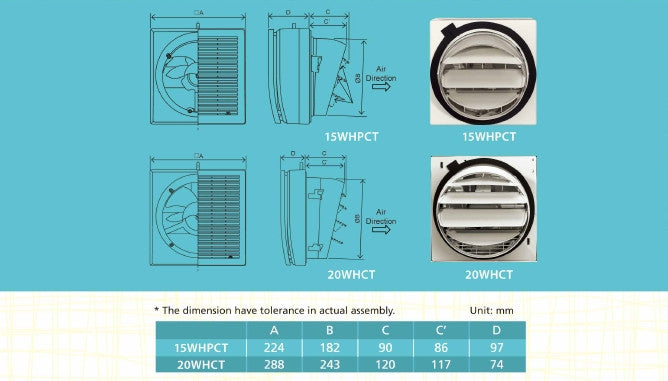KDK - 15WHPC / 15WHPCT / 20WHCT VENTILATING FAN – ebuy.com.sg